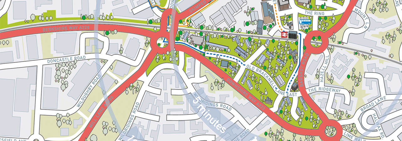 Wayfinding maps of Bracknell Industrial areas - Lovell Johns
