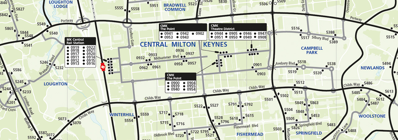 Bus Maps for Milton Keynes Council by Lovell Johns