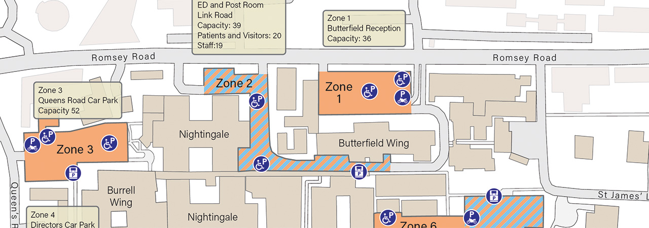 Parking Maps for Hampshire Hospitals NHS Foundation Trust - Lovell Johns