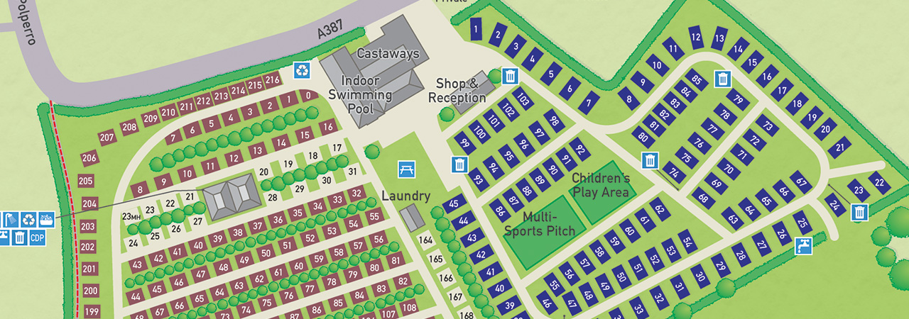 Cornwall holiday park maps - Lovell Johns